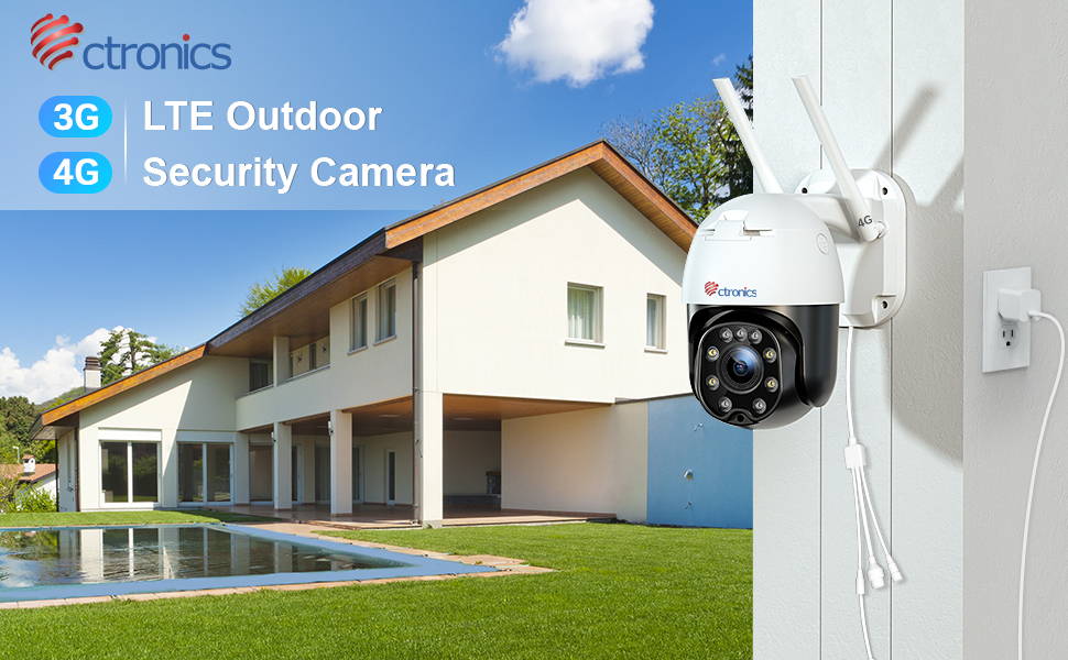 5X Optical Zoom 3G/4G LTE Outdoor Surveillance Camera by Ctronics with SIM Card – uk.ctronics
